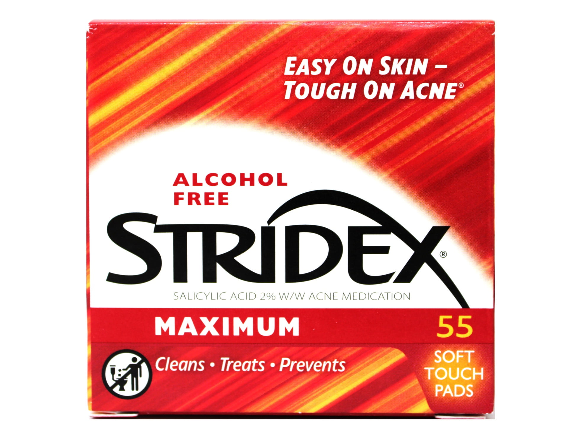 Stridex Medicated Acne Pads, Maximum, 55 Count – Facial Cleansing Wipes ...