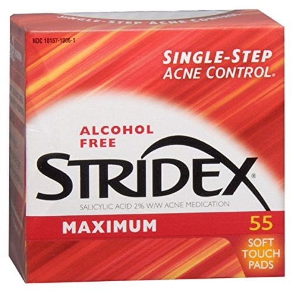Stridex Pads, Maximum Strength, 55 ct (Pack of 2) - Walmart Business ...