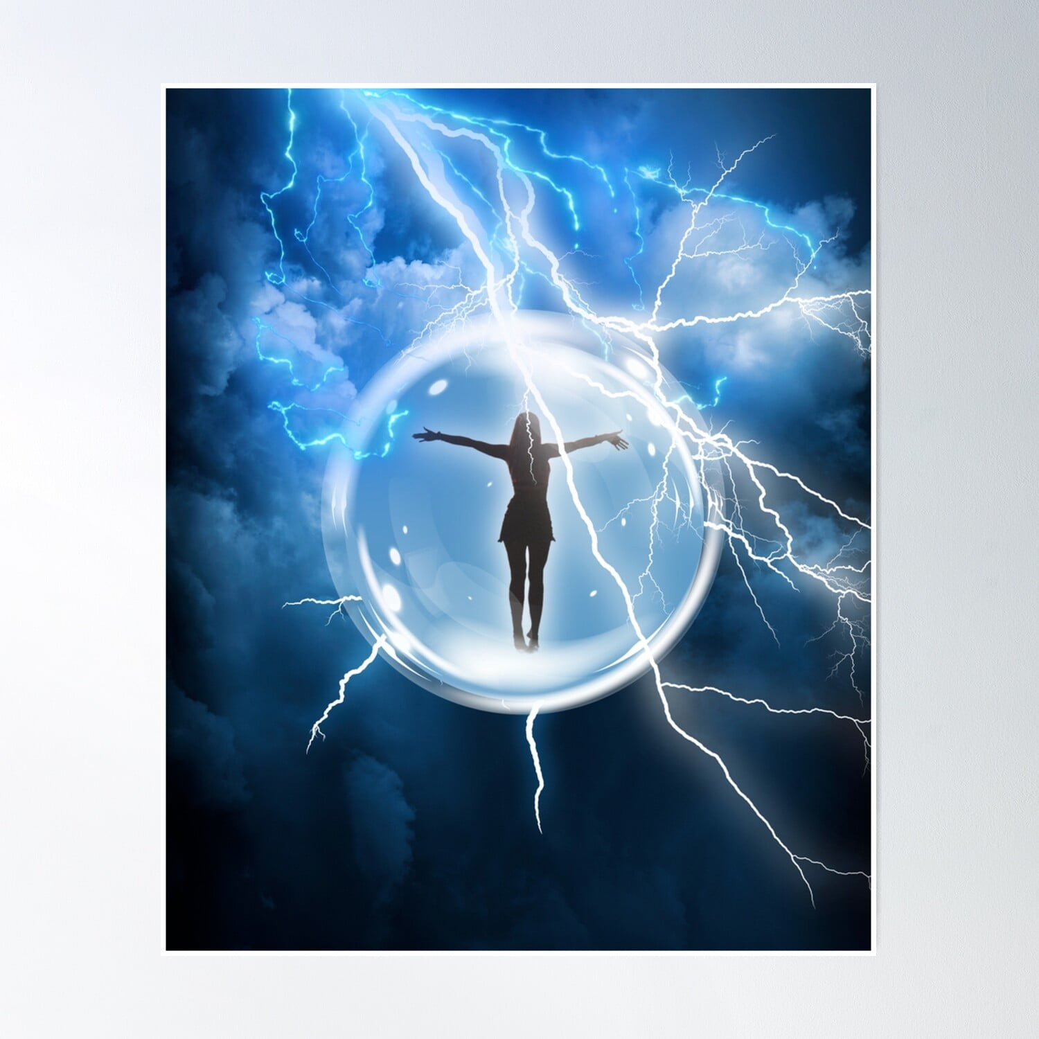 Strike A Pose Collection, Lightning Strikes Surrounding A Woman Figure ...