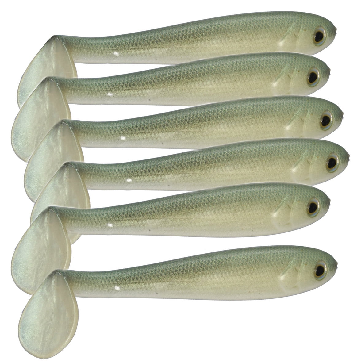 Strike King 3.5" Shadalicious Soft Swimbaits - Green Gizzard - Walmart.com
