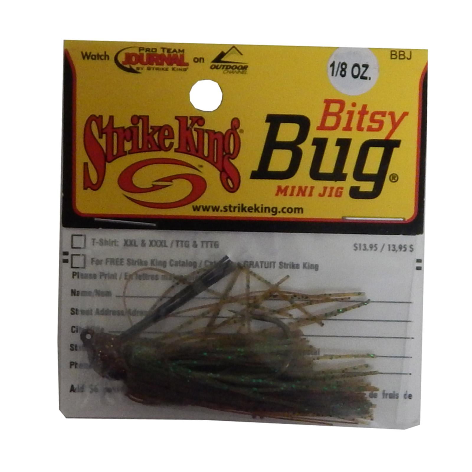 Strike King Bitsy Bug Jig 1/8oz Pumpkin - Walmart.com
