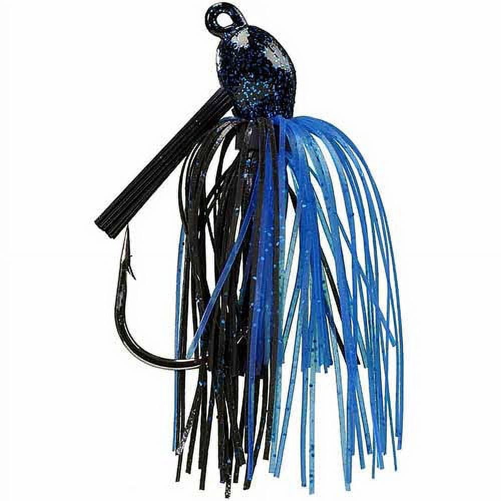Strike King Bitsy Flip Jig 3/8oz Black Blue Weedless Flipping Bass Jig ...