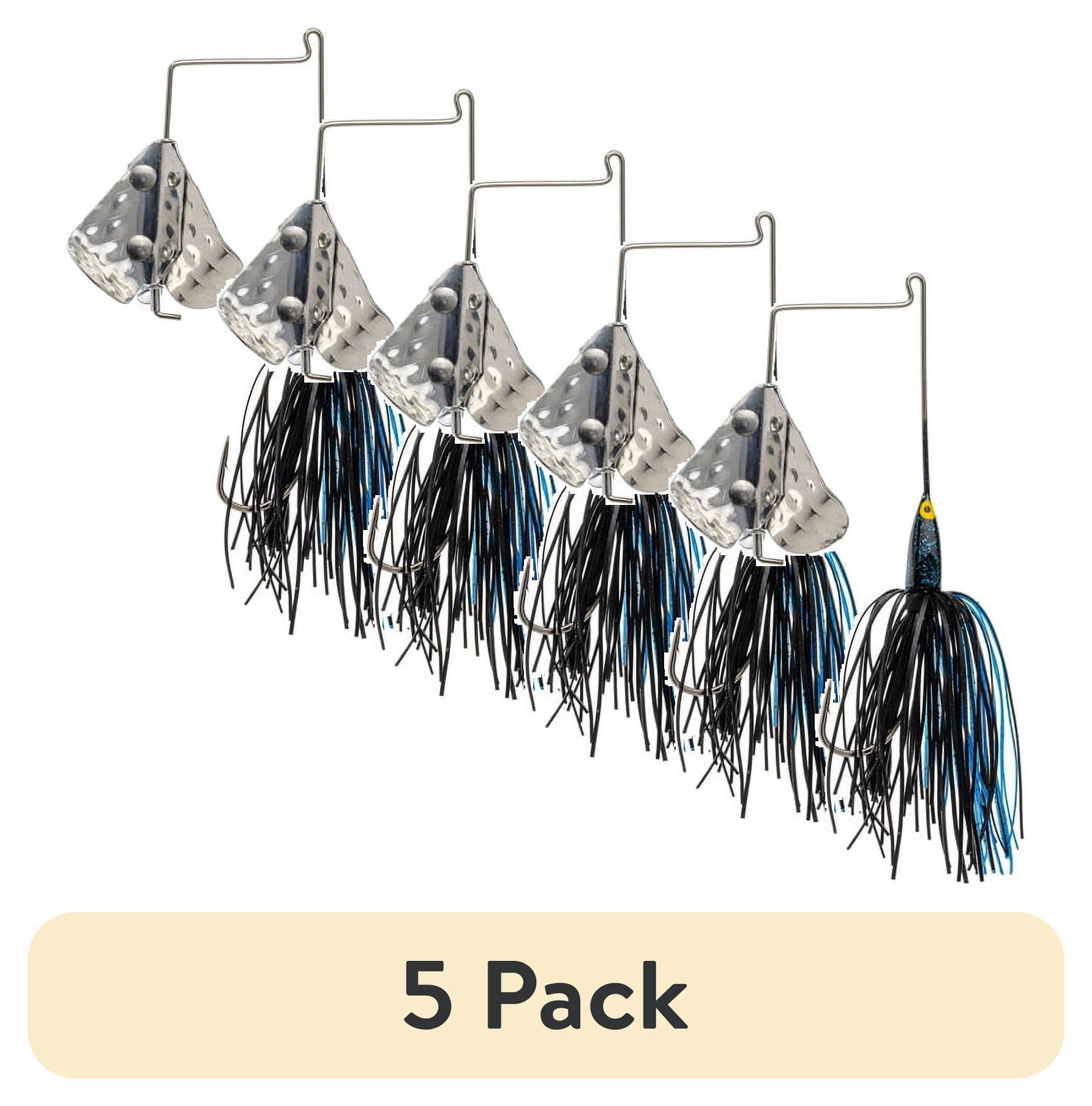 (5 pack) Strike King Buzz King 3/16oz Buzzbait Lure Black/Blue ...