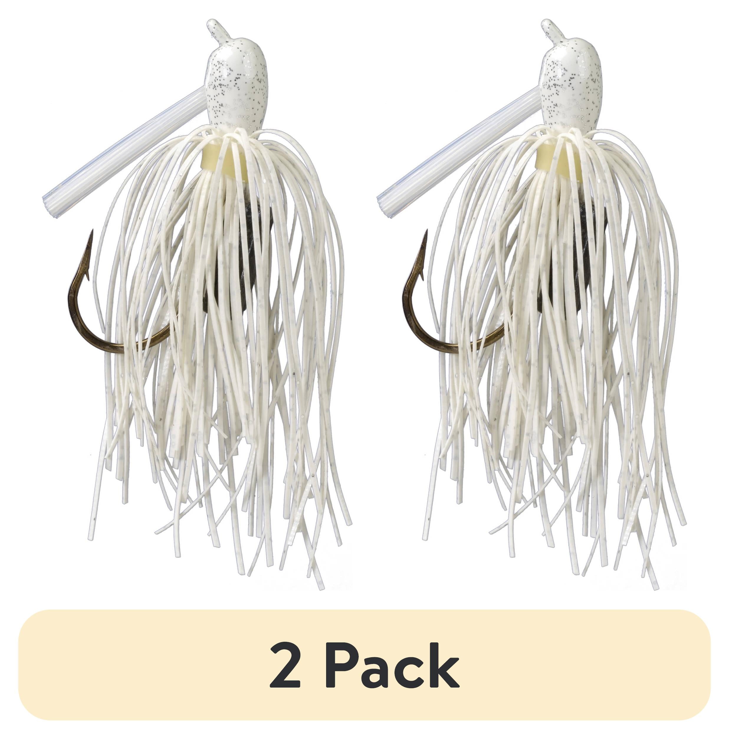 (2 pack) Strike King Pro-Model Jig 3/8oz Pro-White Bass Jig - Walmart.com