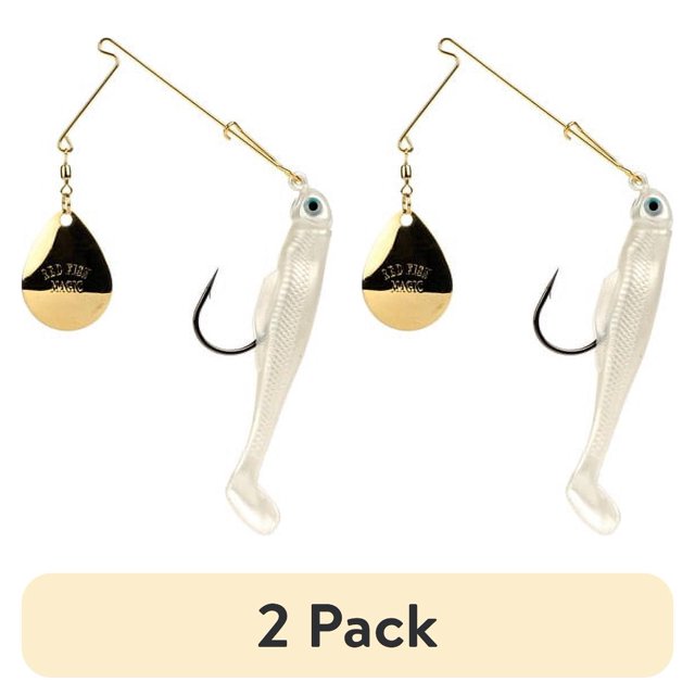 (2 pack) Strike King Redfish Magic 1/4 oz Spinnerbait Lure Pearl ...