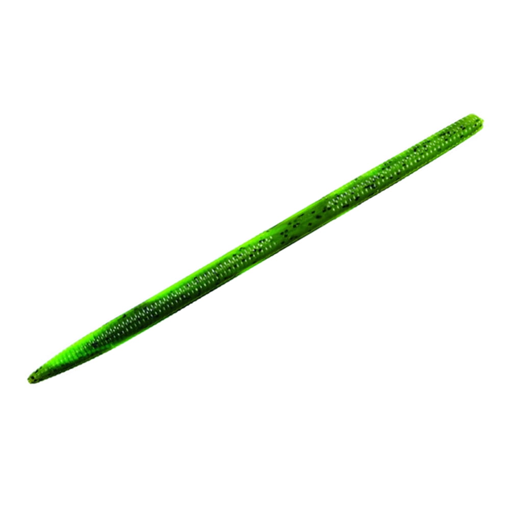 Strike King Shim-E-Stick Watermelon Chartreuse Soft Salty Plastic Bass ...