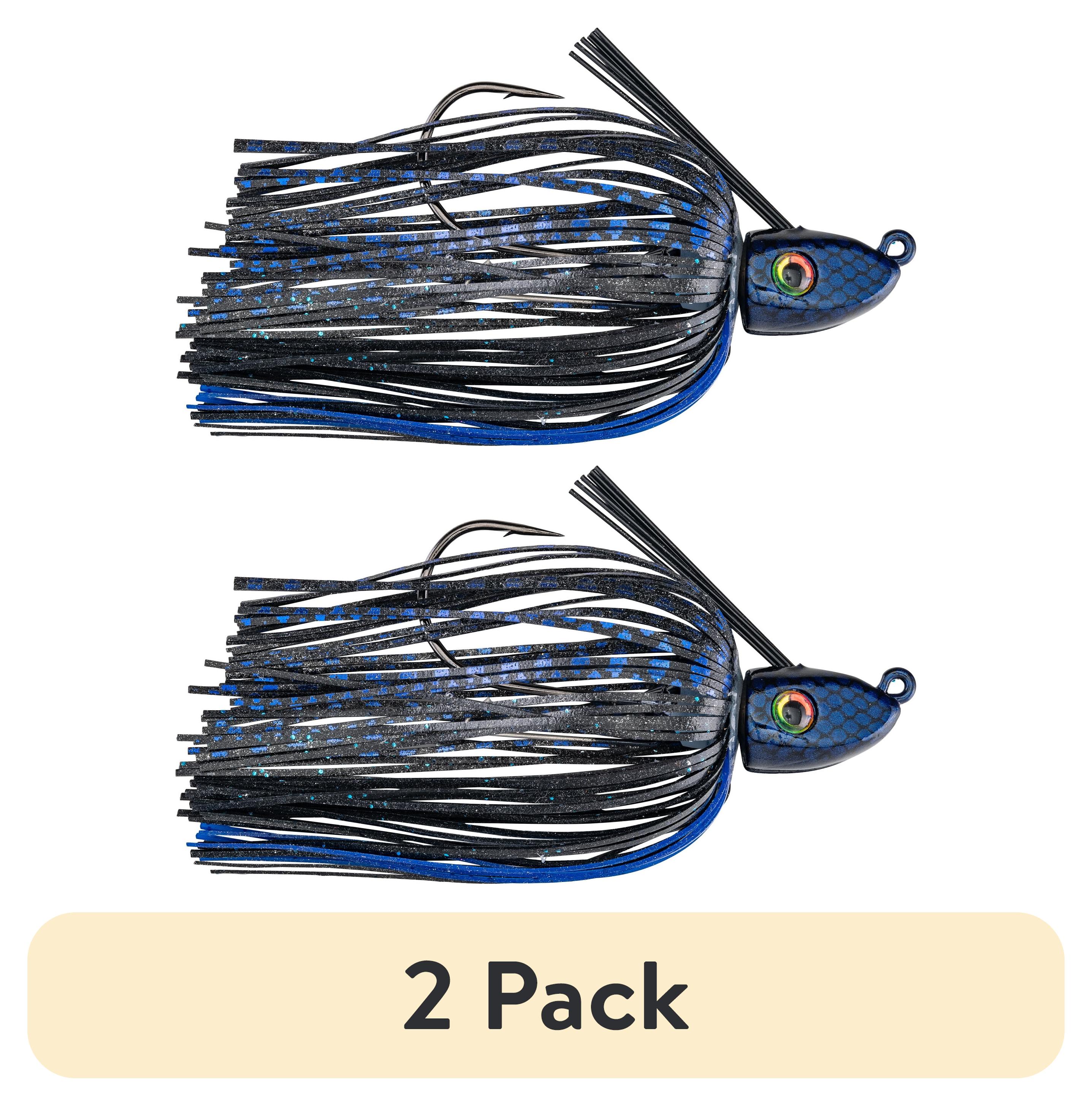 (2 pack) Strike King Tour Grade Swim Jig 3/8 oz Rage Menace Black Blue ...