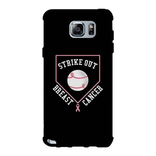 Strike Out Breast Cancer Baseball Black Phone Case - Walmart Business ...