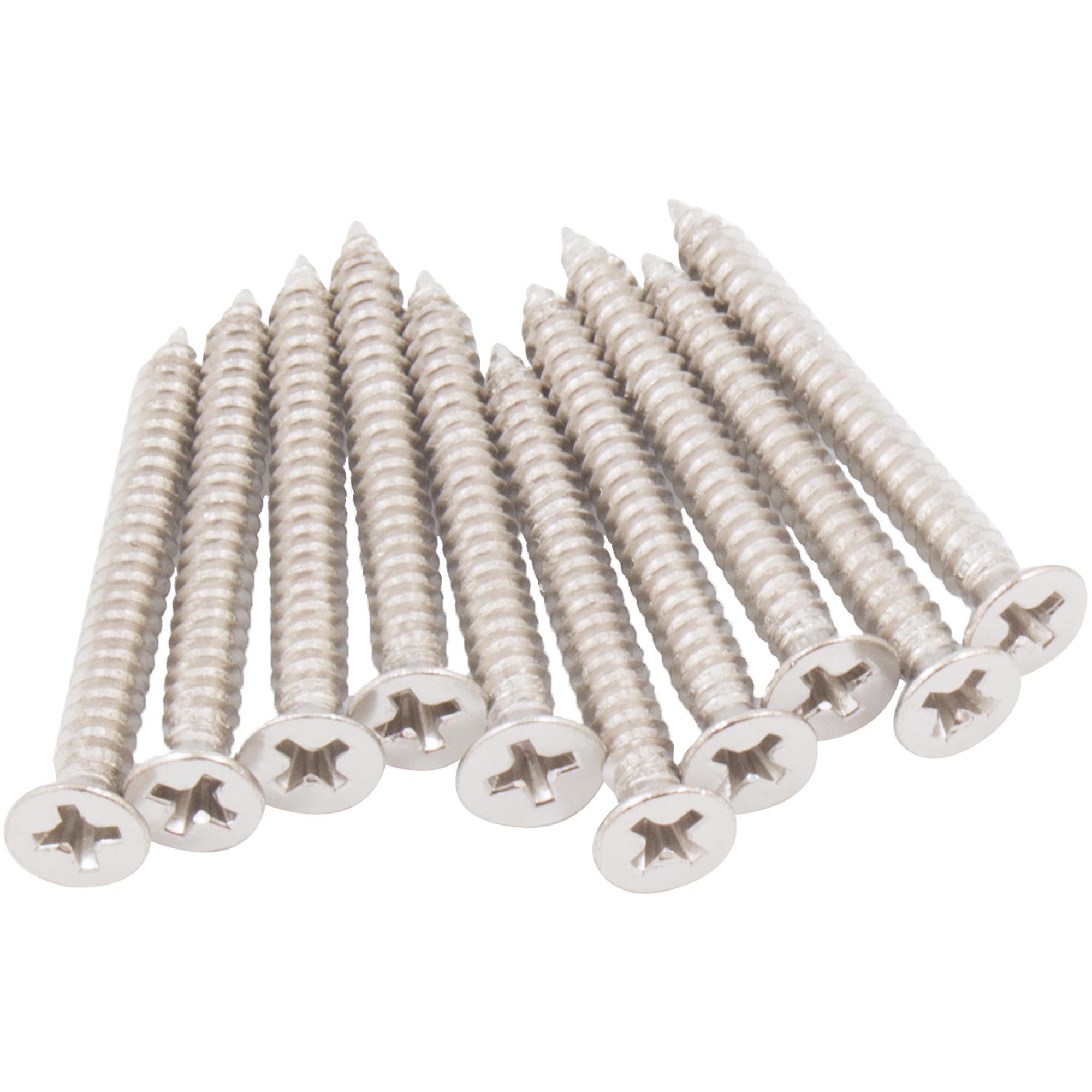 Strike Screws, #8 x 1-1/2", 10-Pack, Satin Nickel by Stone Harbor ...