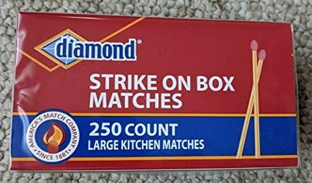 Strike on Box Matches, Large Wooden Splint Matches, 300 Count, Ideal ...
