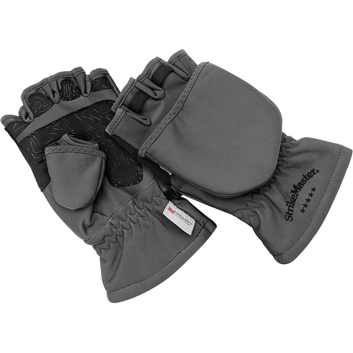 StrikeMaster Five Finger Flip Fishing Mitts - Large - Gray - Walmart.com