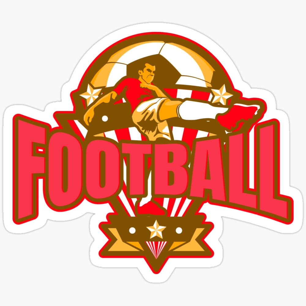 Striking A Football Stance - The Beautiful Game Of Football Sticker ...
