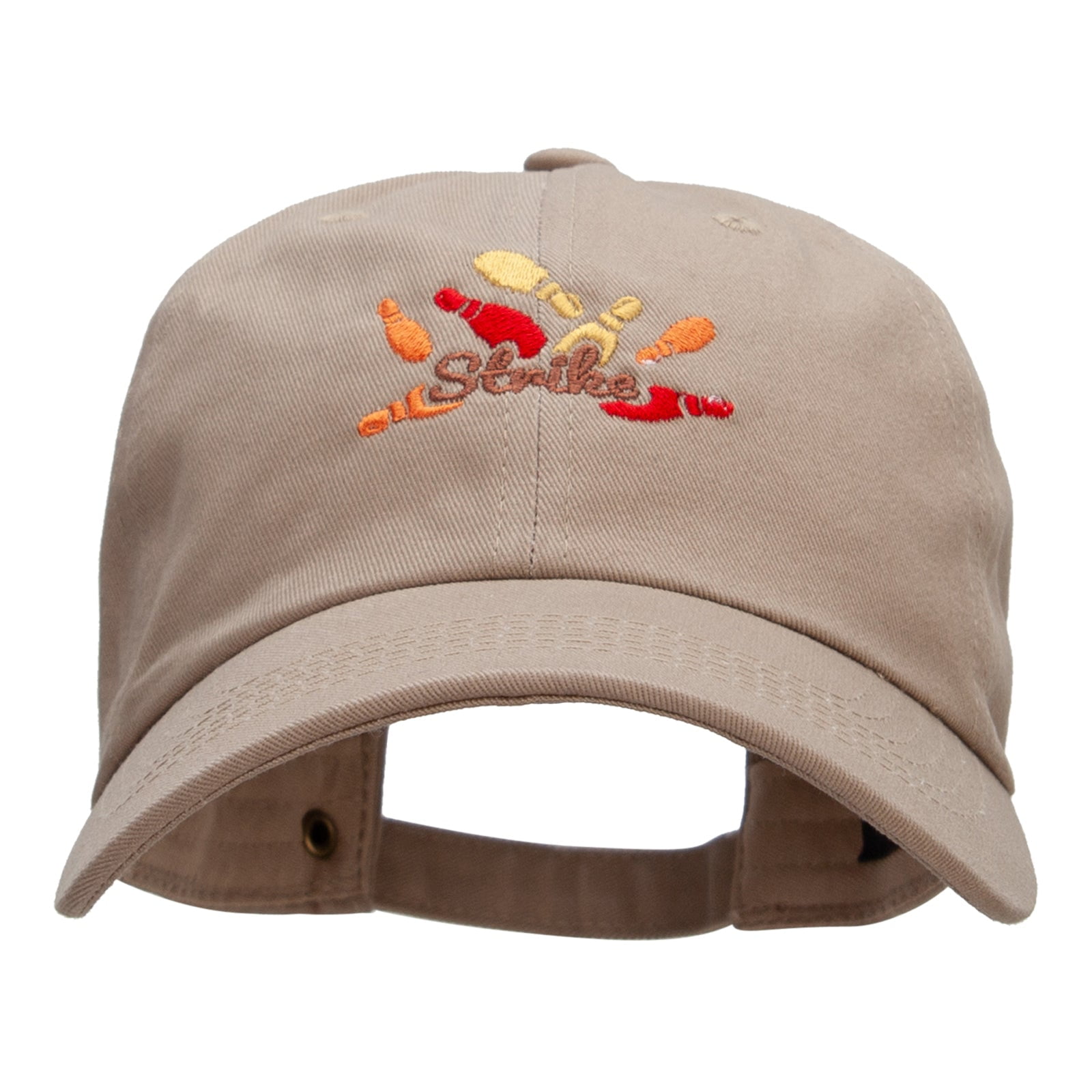 Striking Bowling Pins Embroidered Unstructured Cotton Twill Washed Cap ...