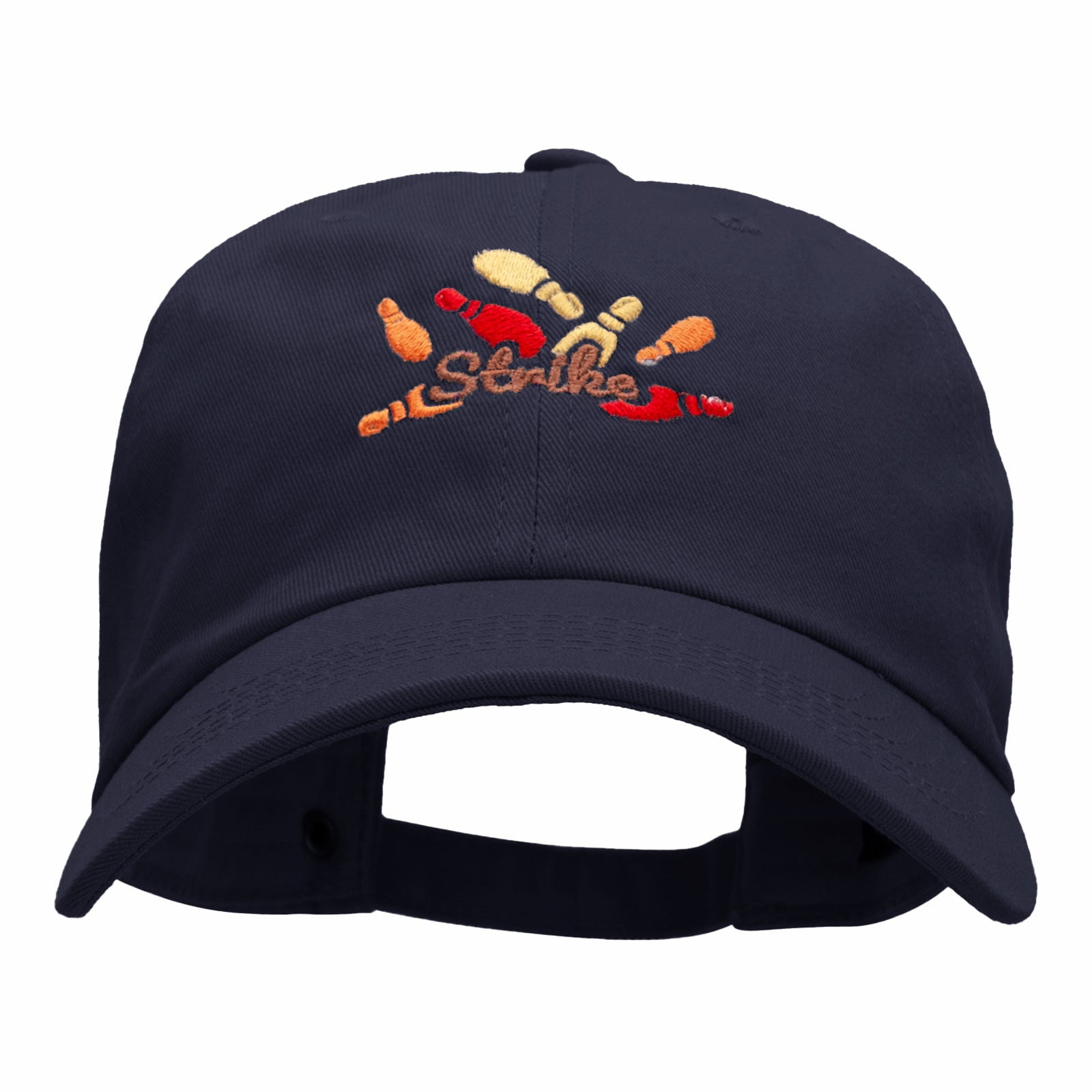 Striking Bowling Pins Embroidered Unstructured Cotton Twill Washed Cap ...
