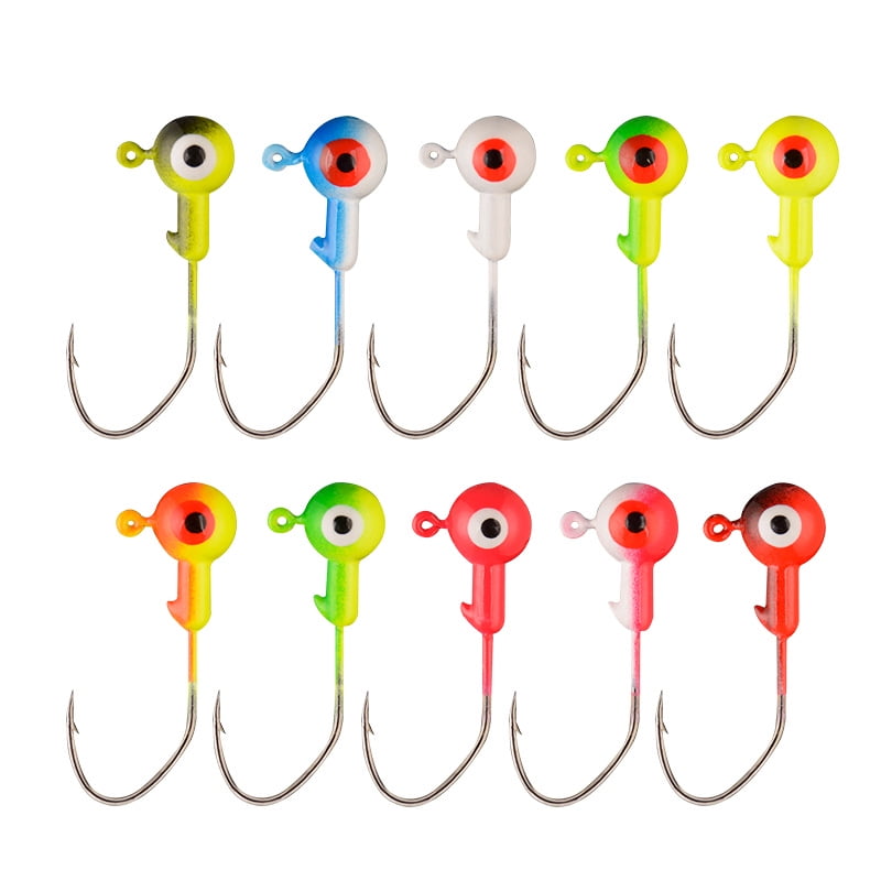 [Striking Effect] Pack of 7 Colorful Texas Rig Fishing Hooks - 1.75g/3 ...