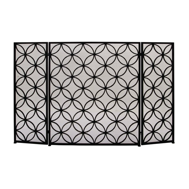 Striking Metal Fire Screen,Black - Walmart.com