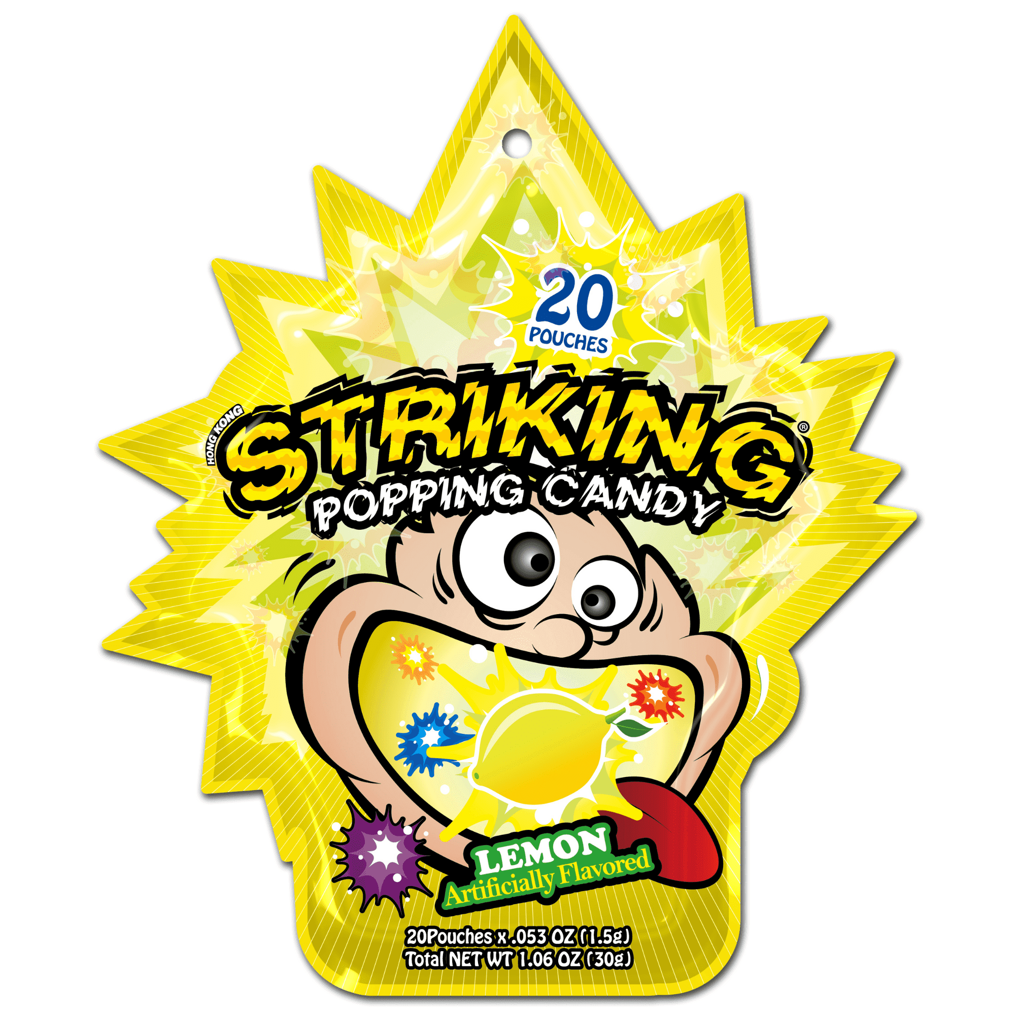 Striking popping candy - lemon (20 Pouches) 30g - 4 Packs - Walmart.com