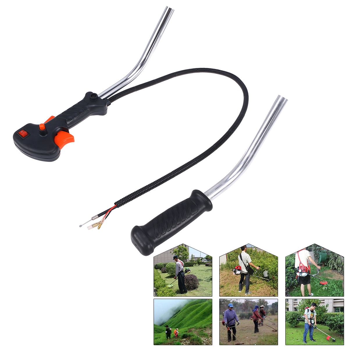 Strimmer Brush Cutter Tube Handle with Throttle Trigger Cable - Walmart.com