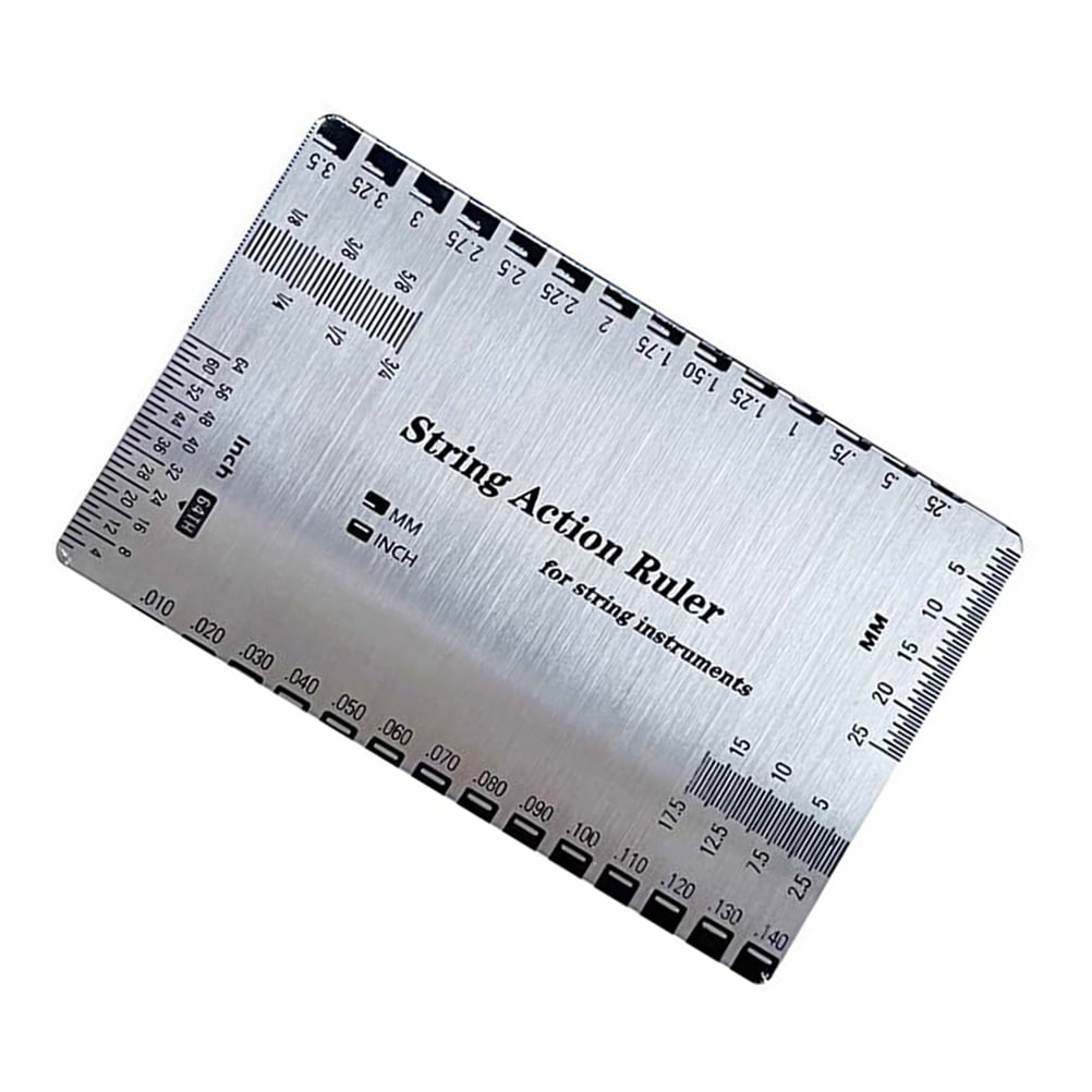 String Action Gauge Ruler Metal Guitar Electric Bass String Measuring ...