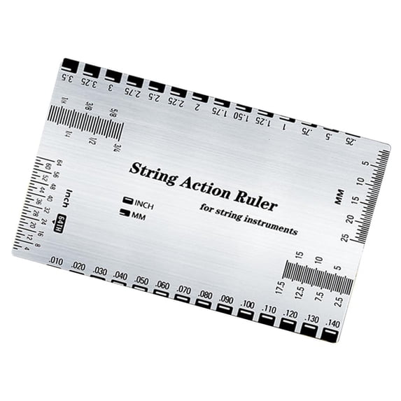 String Action Ruler Gauge Fret Rocker Leveling Guide Guitar String ...