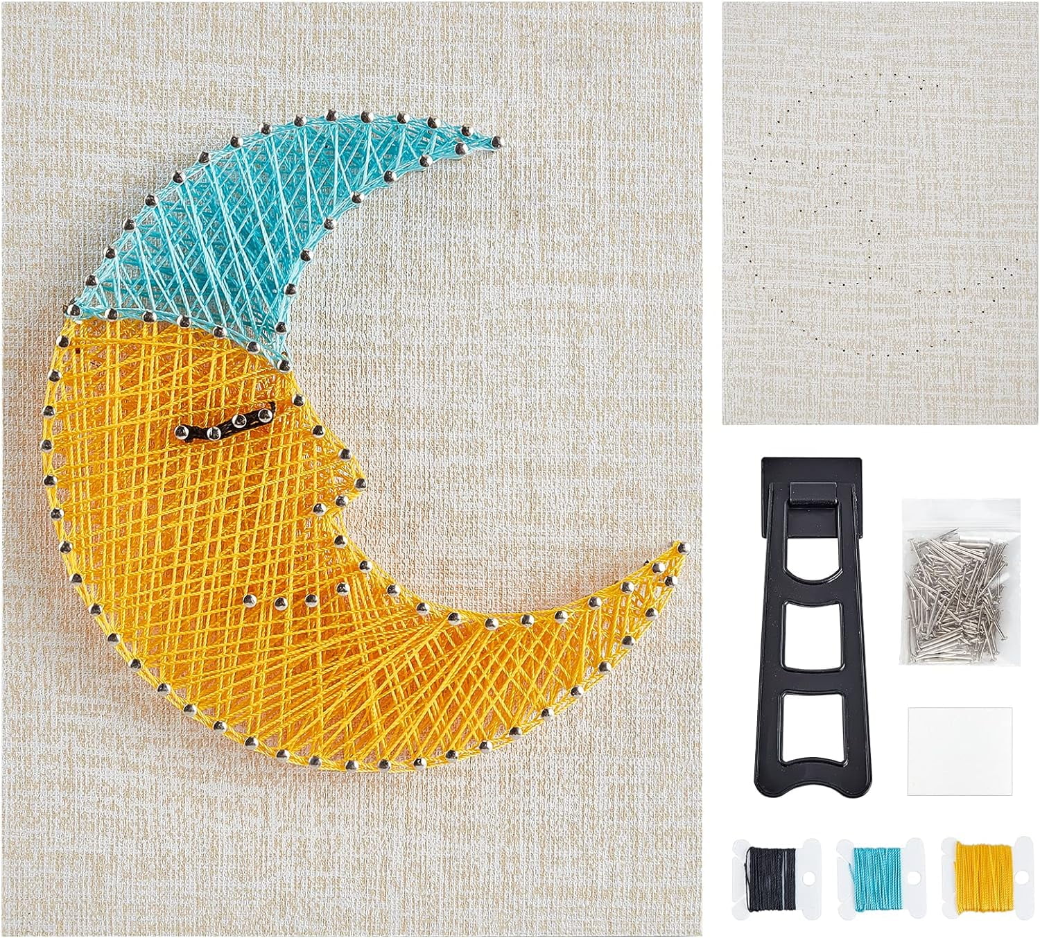 String Art Adult Teens Beginner DIY Moon Crafts Kit with All Necessary ...