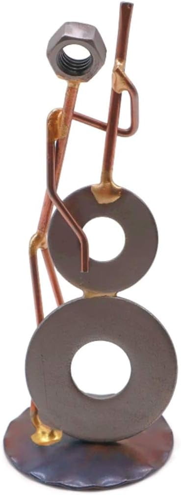 String Bass (Bass Violin) Collectible Handmade Metal Art Figurine, Desk ...