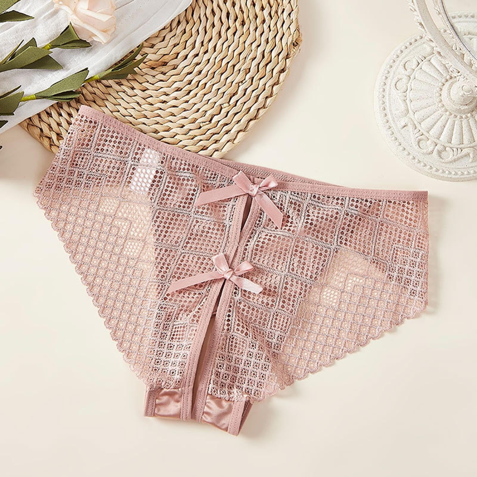 String Bikini Underwear for Women Womens Thin Breathable Mesh Lace ...