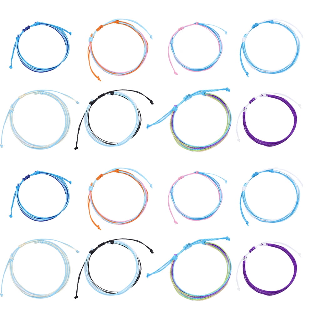 String Bracelet Handmade Braided Rope Charms Boho Surfer Bracelet for ...