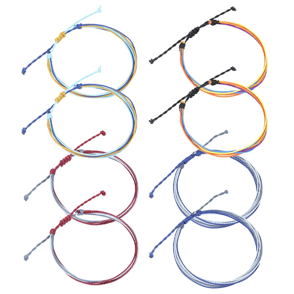 String Bracelet Handmade Braided Rope Charms Boho Surfer Bracelet for ...