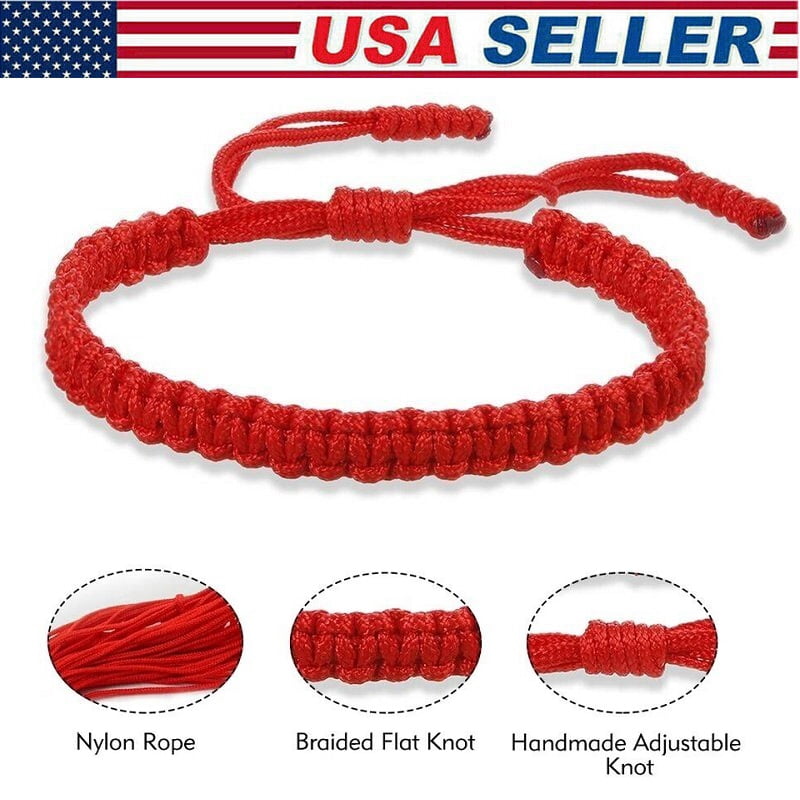 String Bracelets for Women Men Boys Girls, Handmade Red Black Buddhist ...