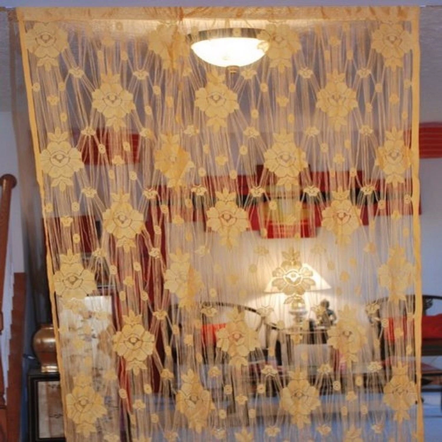 String Curtain Drapery Room Divider Partition - Orange - Walmart.com