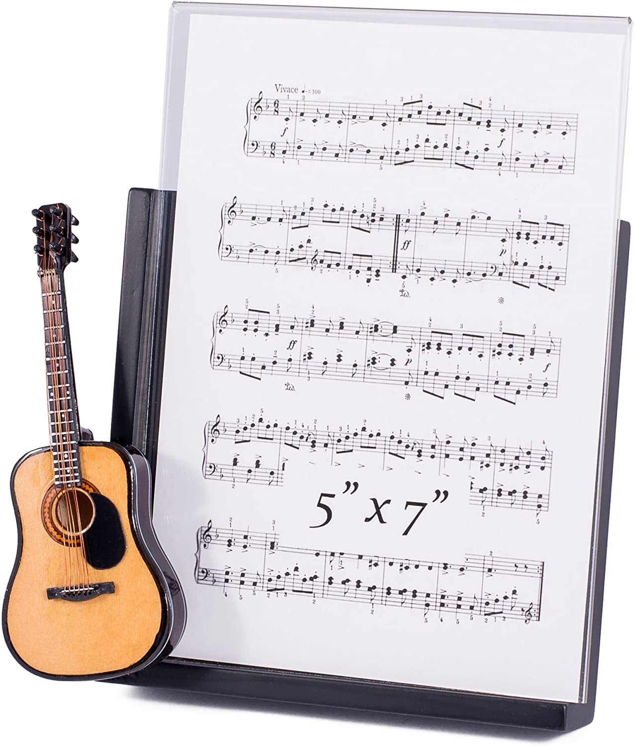 Broadway Gifts Co String Guitar Picture Frame, Black, 5x7, Decorative ...