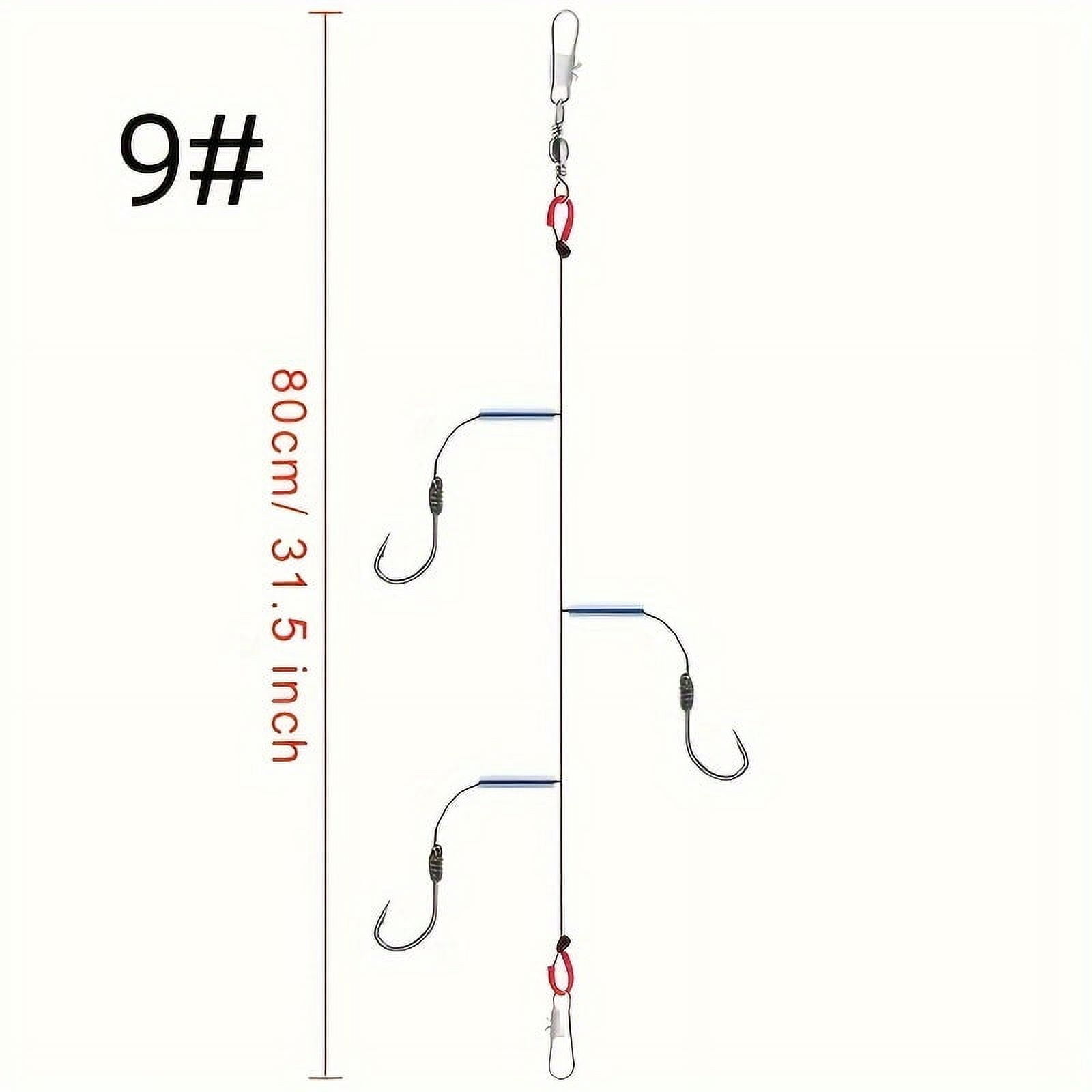 String Hook Rigs, 3 Fishing Hooks And Wire Leader - Hook For Sea ...