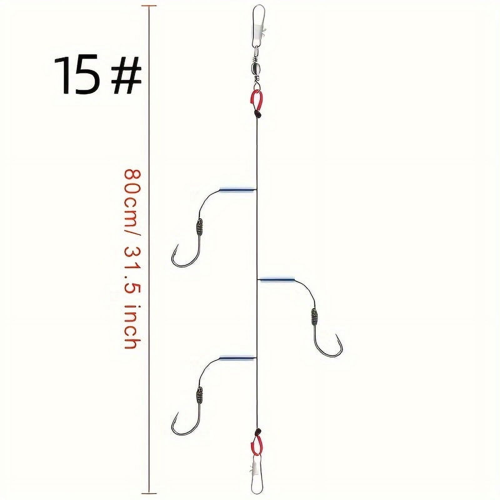 String Hook Rigs, 3 Fishing Hooks And Wire Leader - Hook For Sea ...