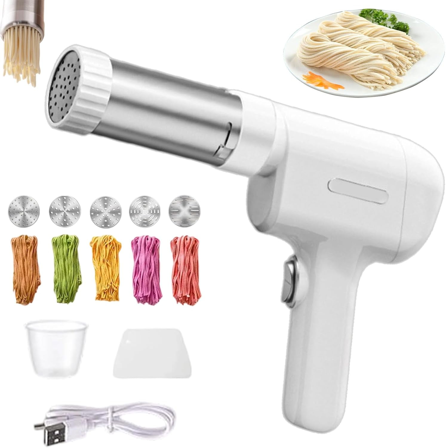 String Hopper Maker Electric, Idiyappam Maker Electric, Portable Household Handheld 5-in-1 ...