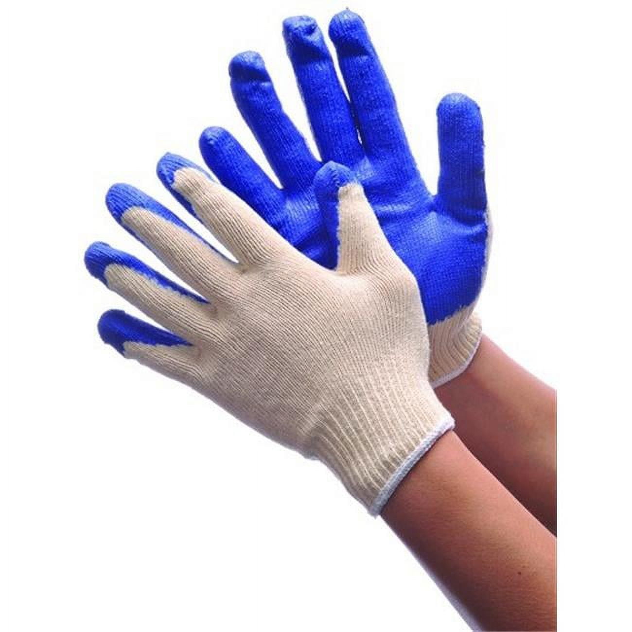 String Knit Glove w/ Blue Latex Coating Large Case of 300 - Walmart.com