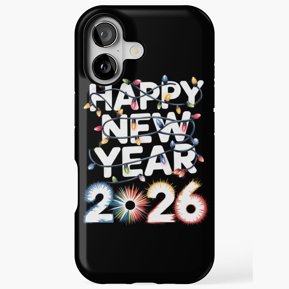 String Lights Happy New Year 2026 Celebration iPhone 17 11 12 13 14 15 ...