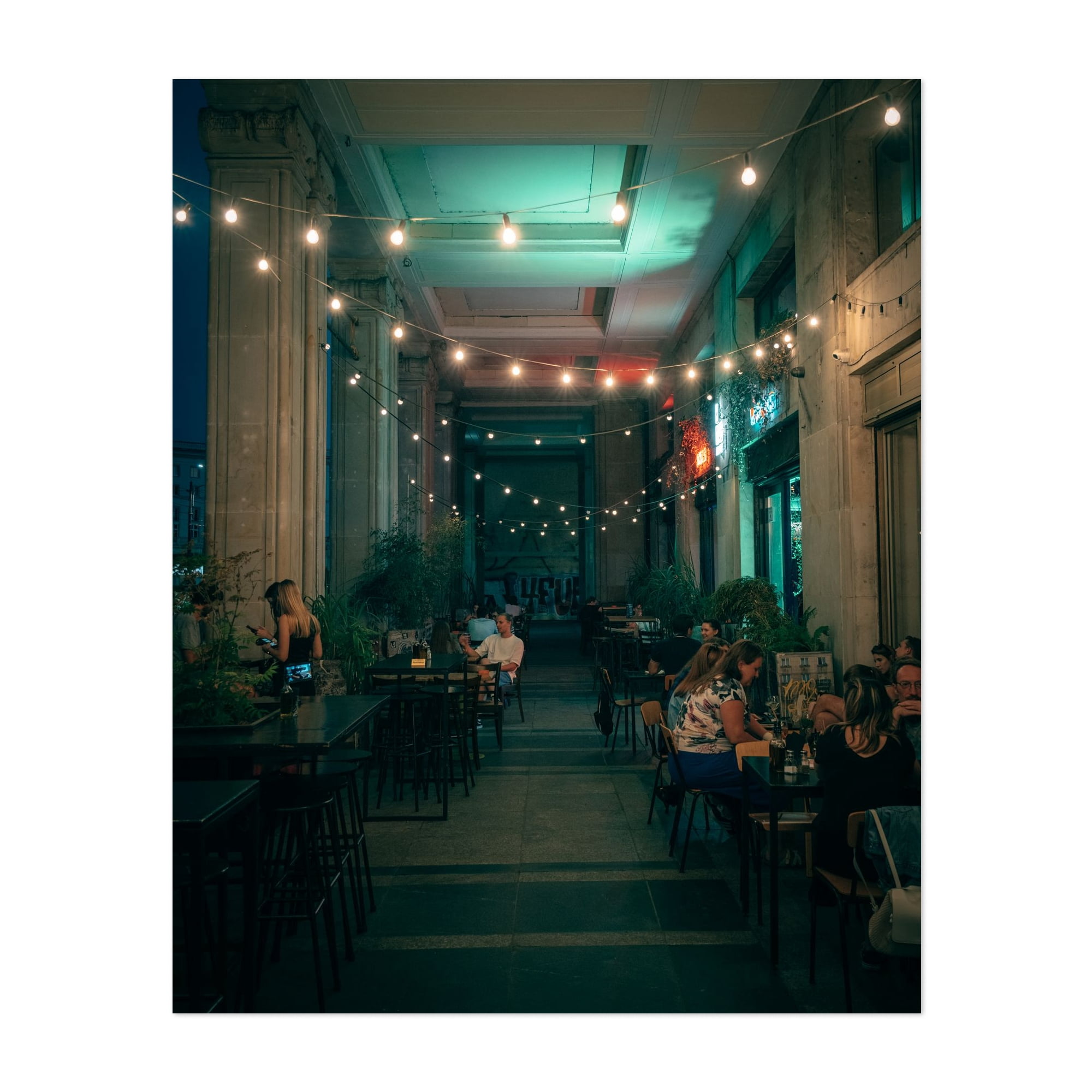 String Lights at Plac Zbawiciela 02 - Warsaw Mazowieckie Poland ...