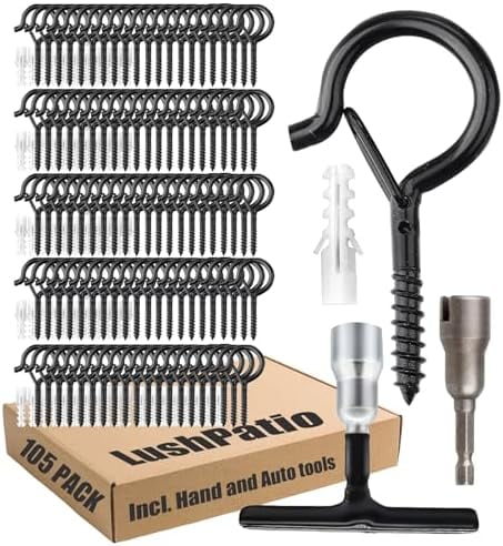 String Lights Screw Hooks for Hanging, Ceiling Hooks for Hanging Solar ...