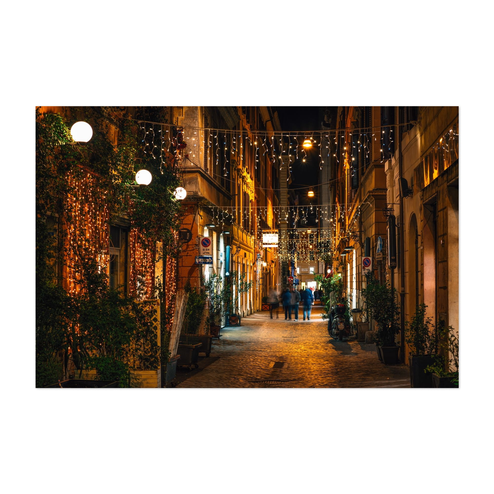 String Lights on Via Belsiana - Rome Lazio Italy Photography Street ...
