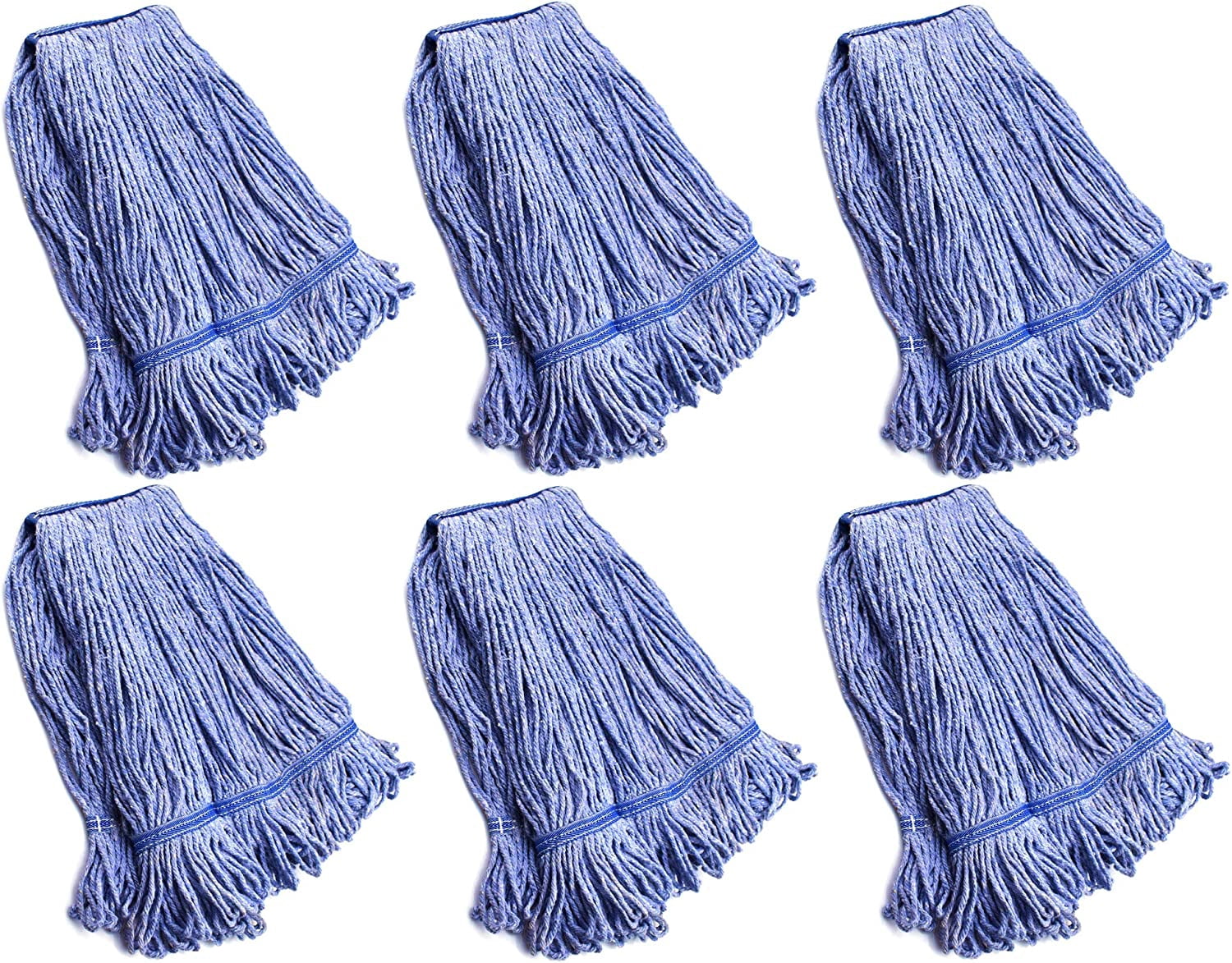 String Mop Heads Replacement Heavy Duty Commercial Grade Blue Cotton ...