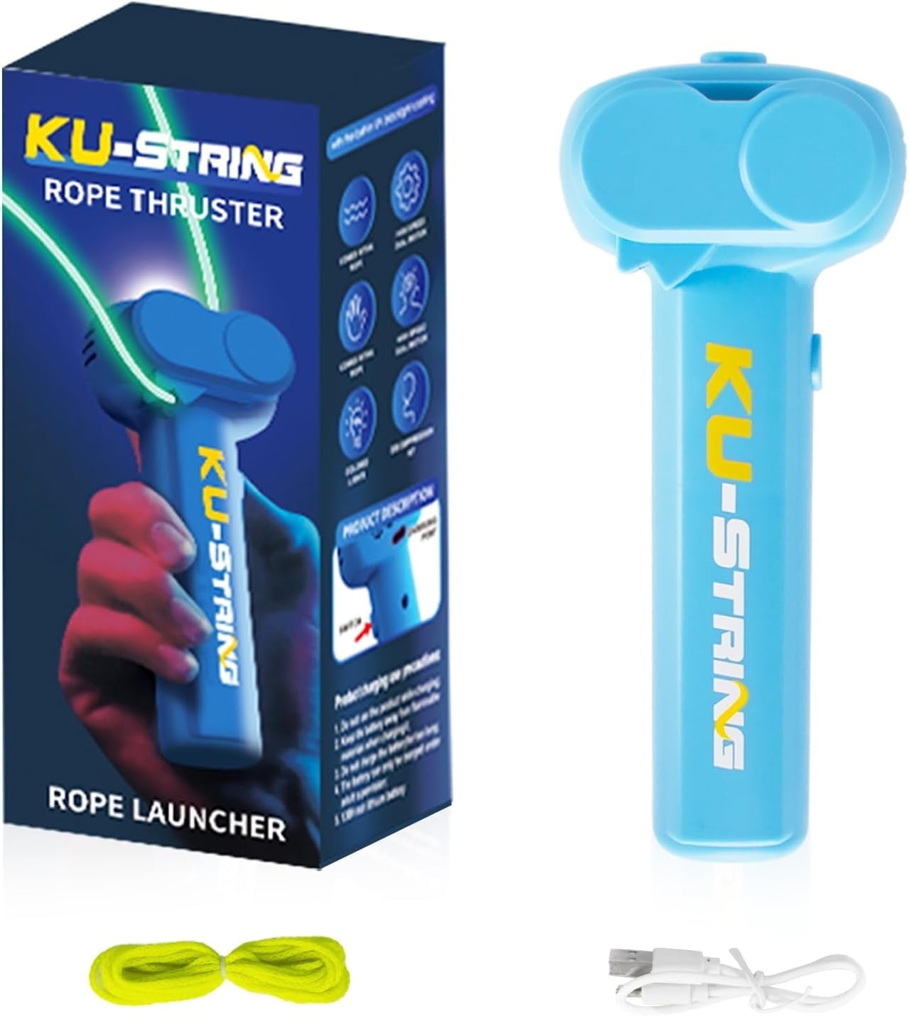 String Rope Launcher Lasso Fidget Toy, Music Festival Rave Dance ...