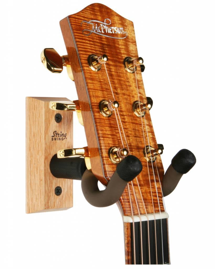 String Swing Guitar Hanger, 2.25 in x 1.90 in x 4.00 in, Oak - Walmart.com