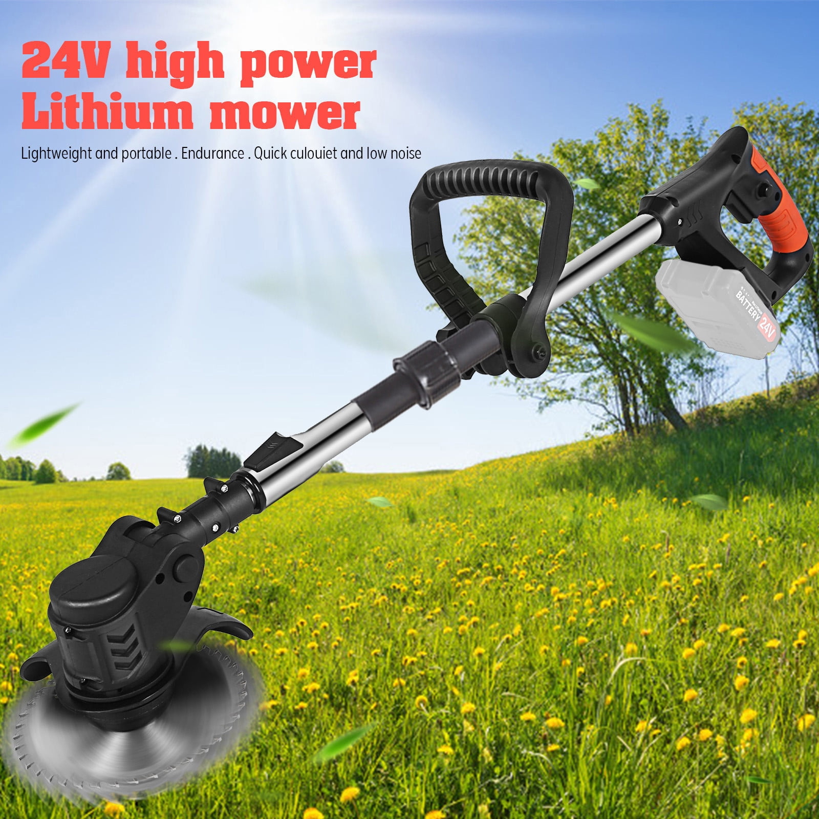 String Trimmer Cordless, Electric Weed Wacker & Edger, Cordless Weed ...