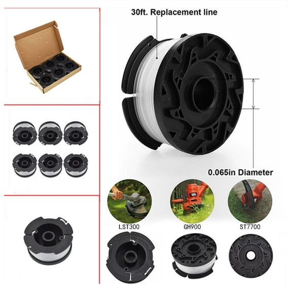 String Trimmer Line Spool Fit for Black Decker String Trimmers, 30ft 0. ...