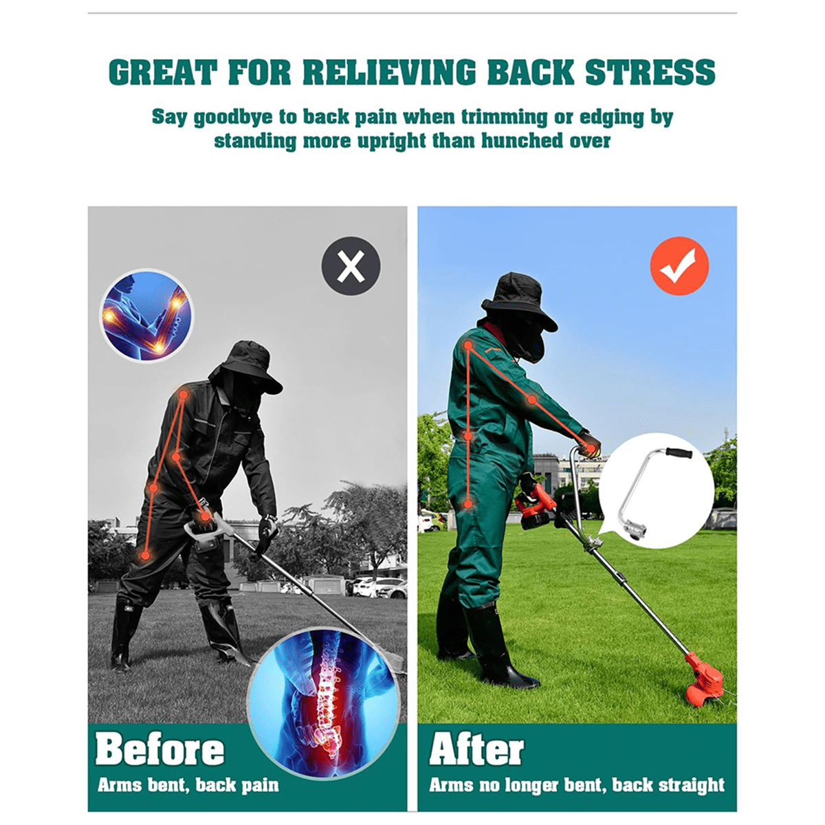 String Trimmers Handle,Lawn Trimmer Handle Grip Ergonomic Trimmer Grip ...