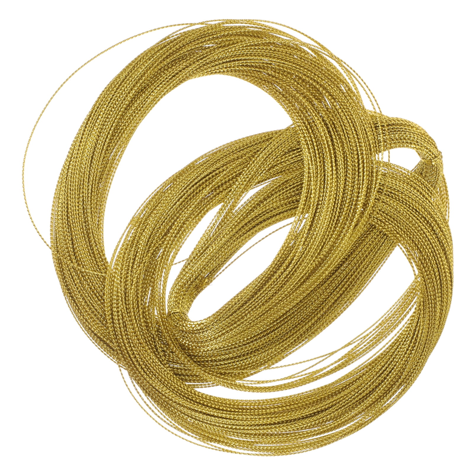 String for Beads Jewelry Metallic Cord Craft Wrapping Wire Ribbon Gold ...