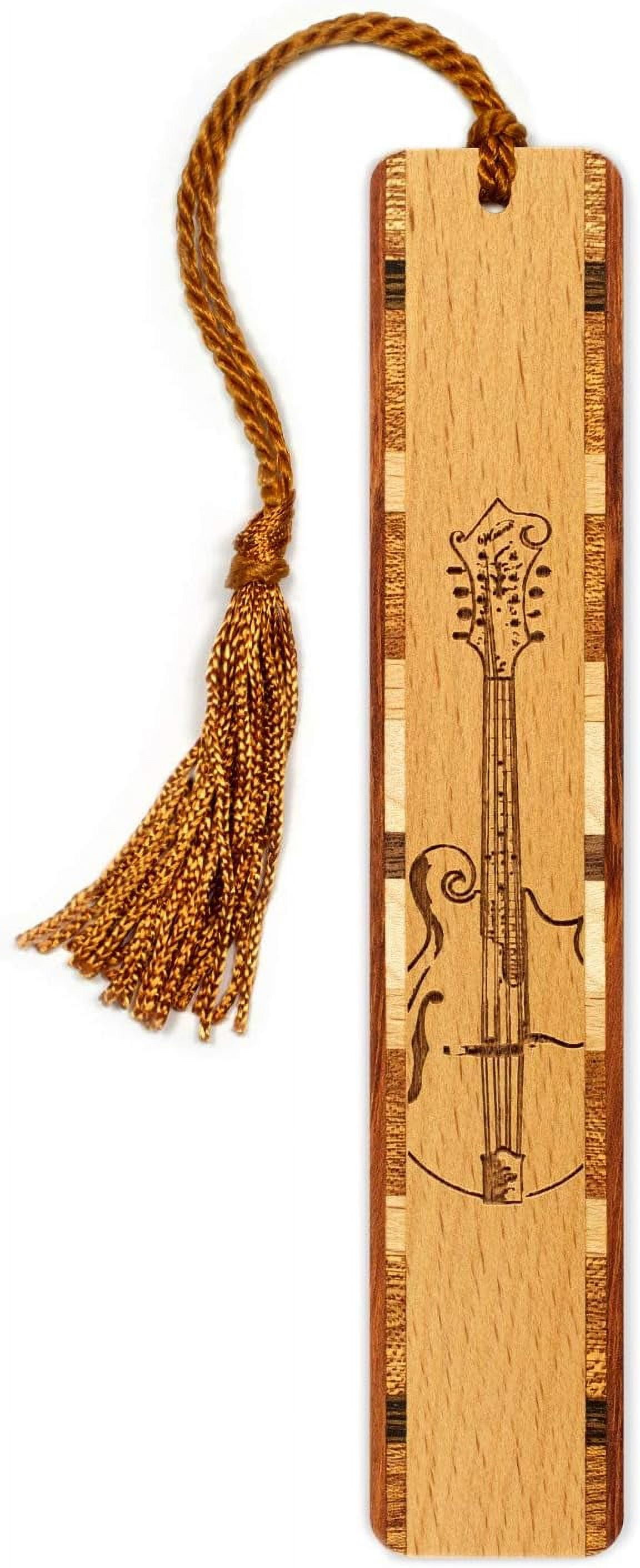 Stringed Musical Instrument - Engraved Wooden Bookmark - Made in ...