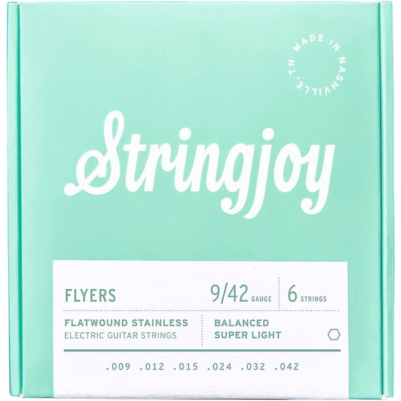 Stringjoy Flyers Electric Guitar Strings - Super Light (09-42 ...