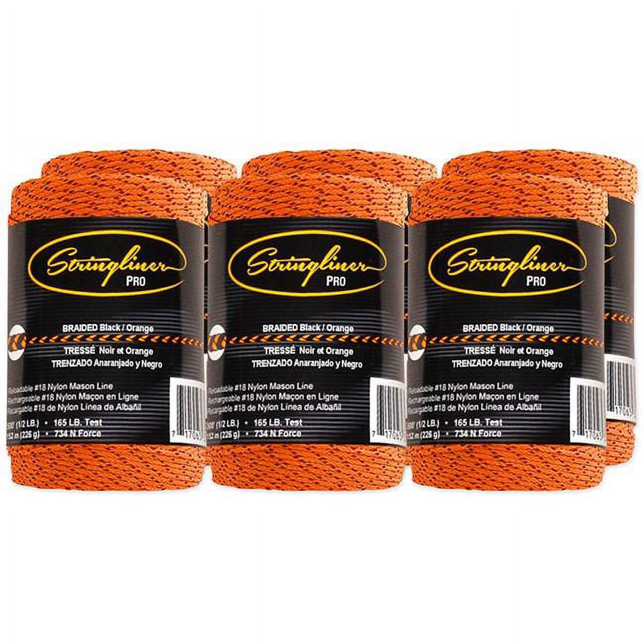 Stringliner 700-35491 500 ft. Braided Twine Refill, Black & Orange ...